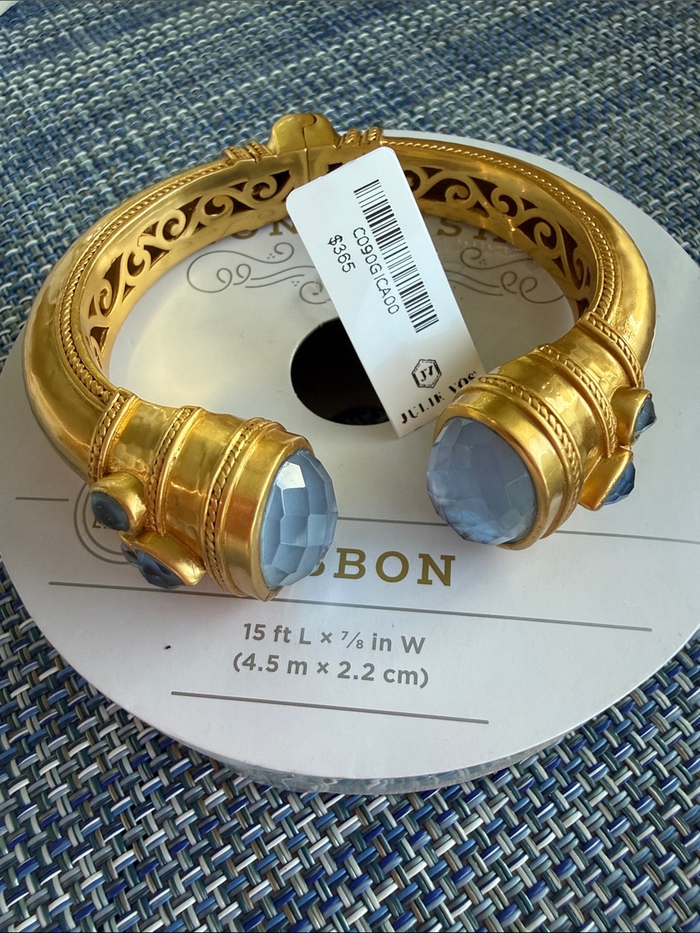 Julie Vos | Jewelry | Julie Vos Goldtone Bracelet With Light Blue ...